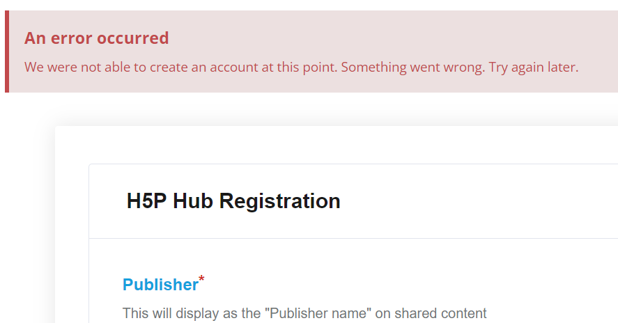 Missing Site UUID or Hub Secret. | H5P